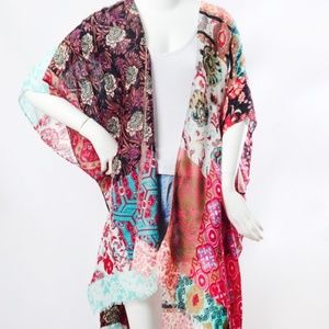 Other | Boho Floral Patchwork Kimono | Poshmark